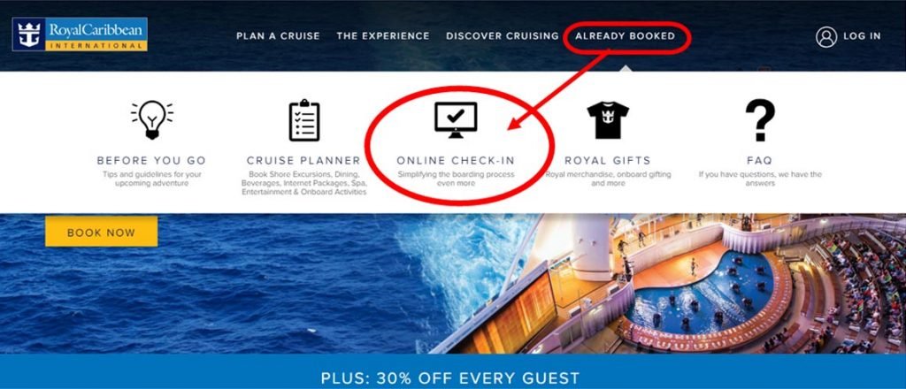 Online check- in process - Shipsomnia